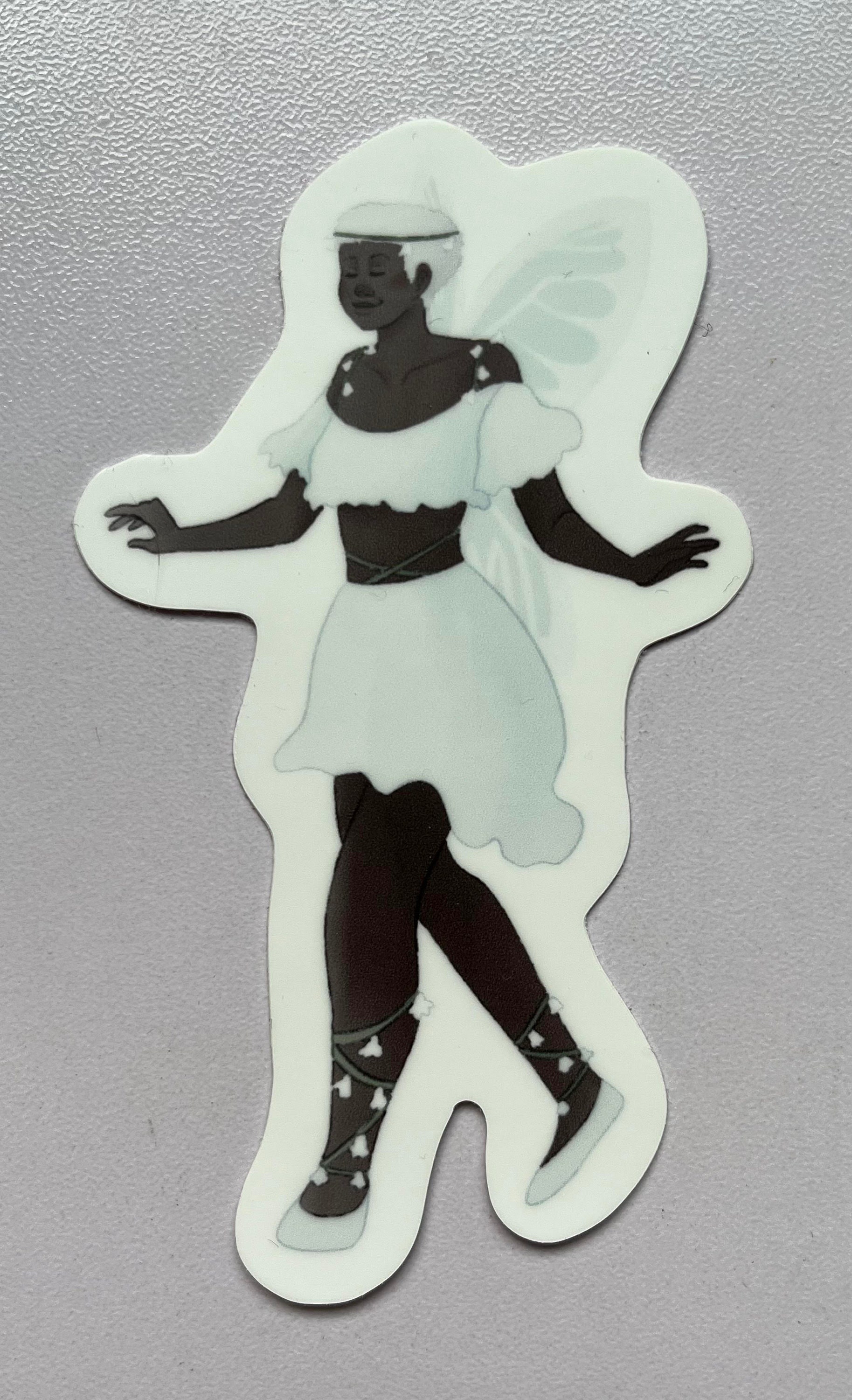 Cute Fairycore White Flower Fairy Sticker - Etsy