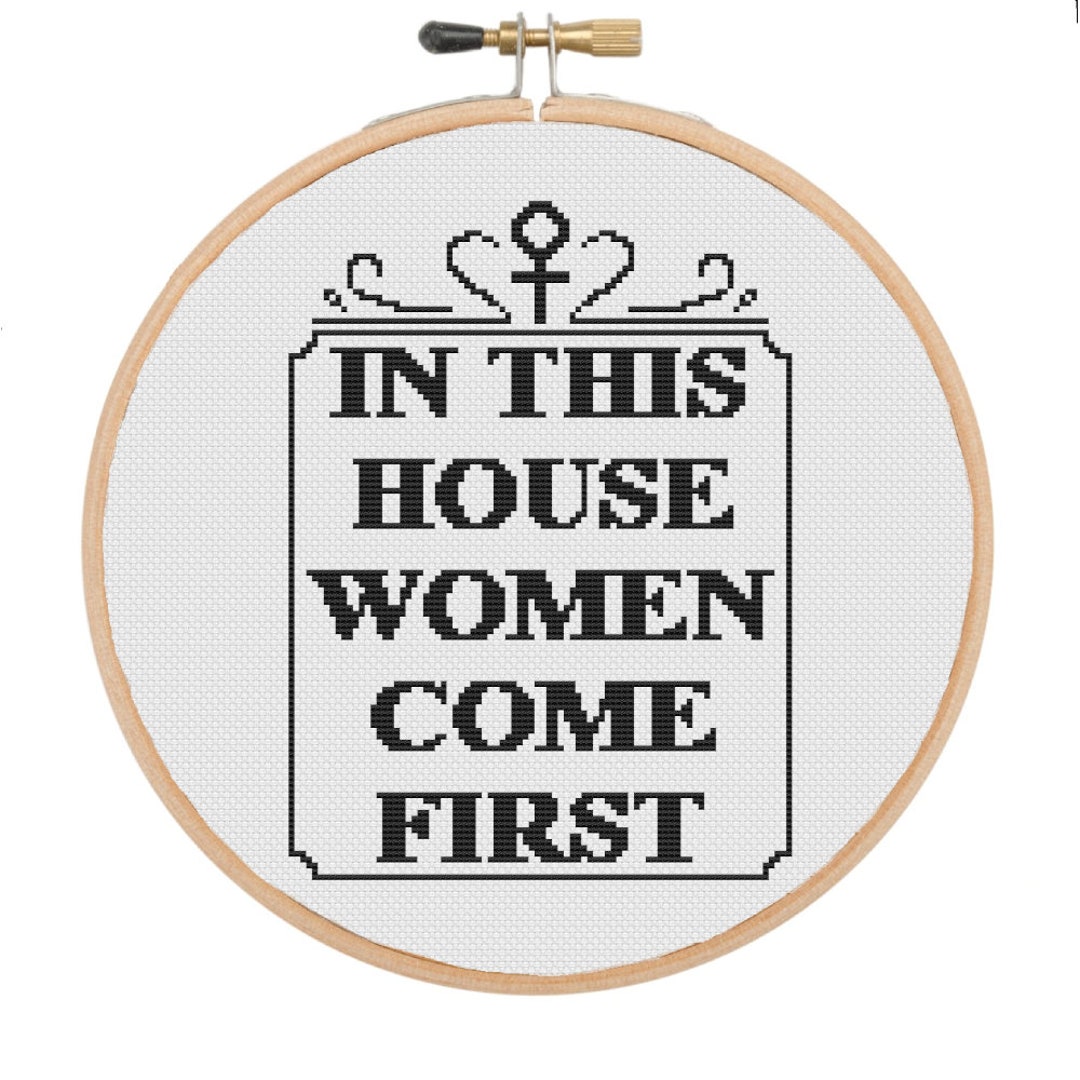 Women Come First Cross Stitch Pattern, Fun and Sexy Female Domination ...