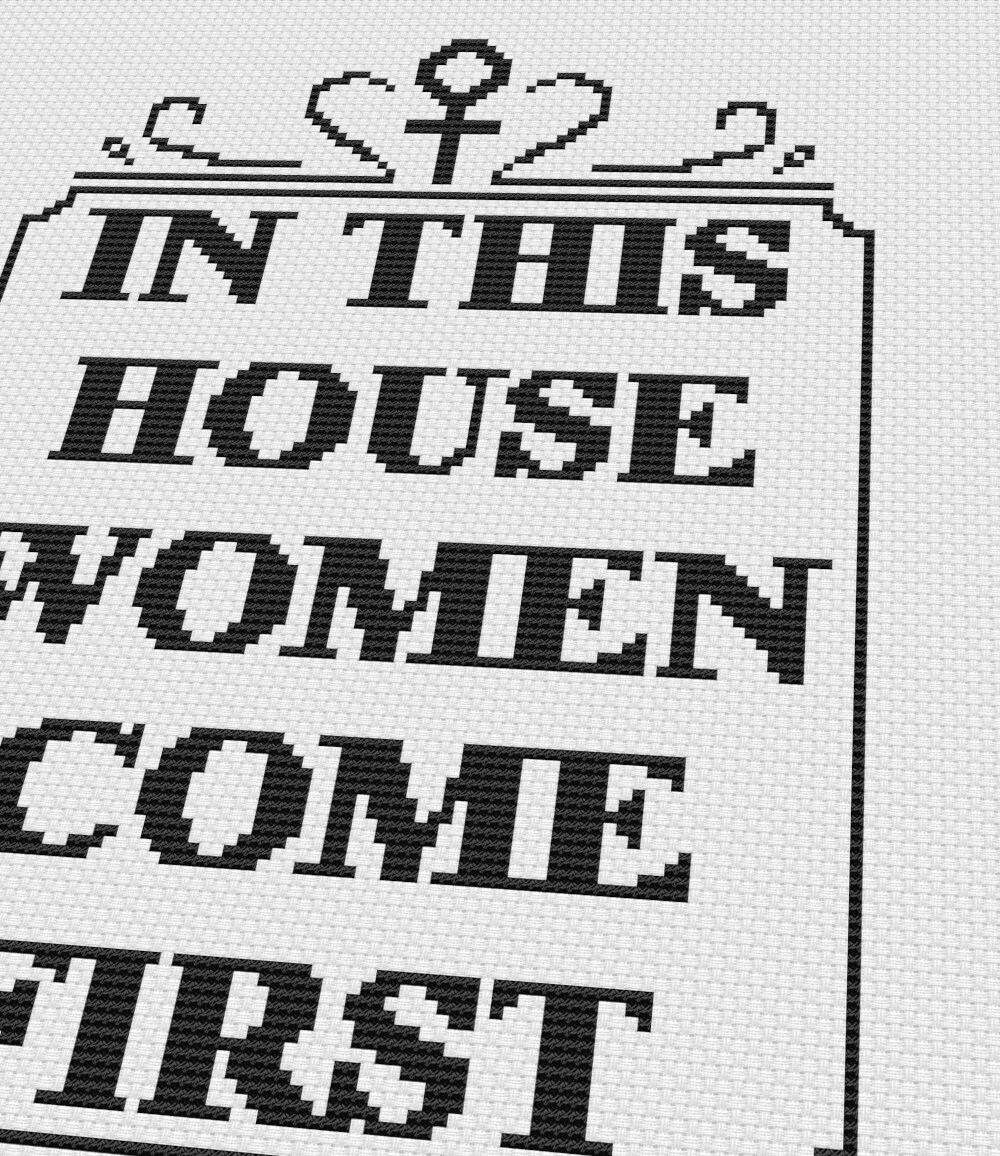 Women Come First Cross Stitch Pattern, Fun and Sexy Female Domination ...