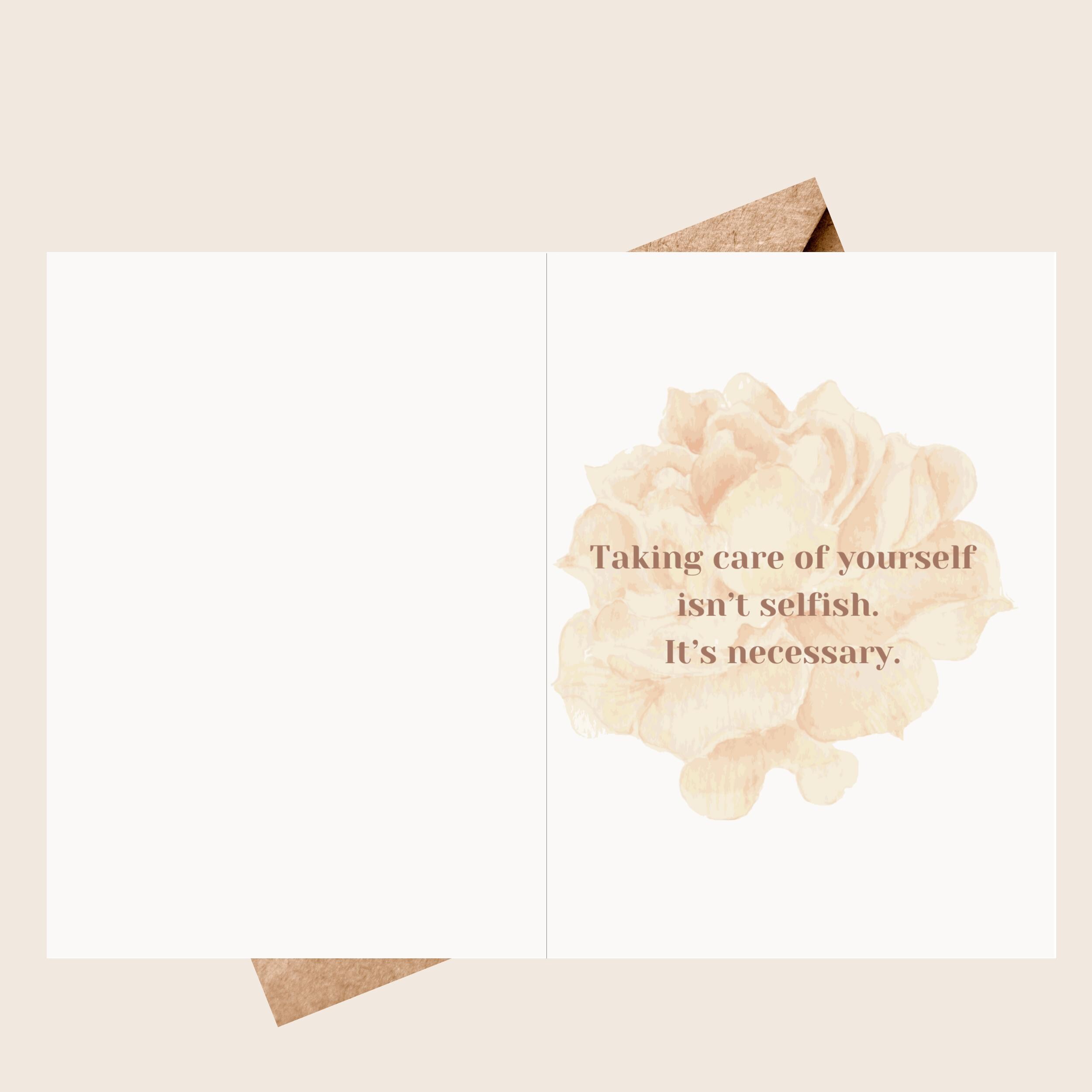 Self-care Celebration Card Spa & Wellness Black Greeting Card - Etsy