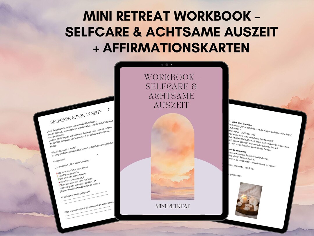 Mini Retreat Workbook – Self-care & Mindful Time Out + Affirmation ...