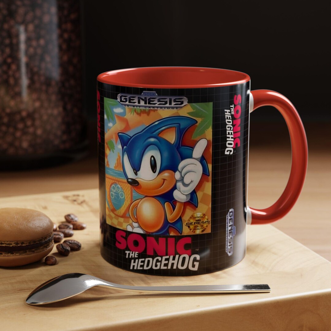 Sonic the Hedgeog Ceramic Mug - Sega Genesis Cartridge - Etsy
