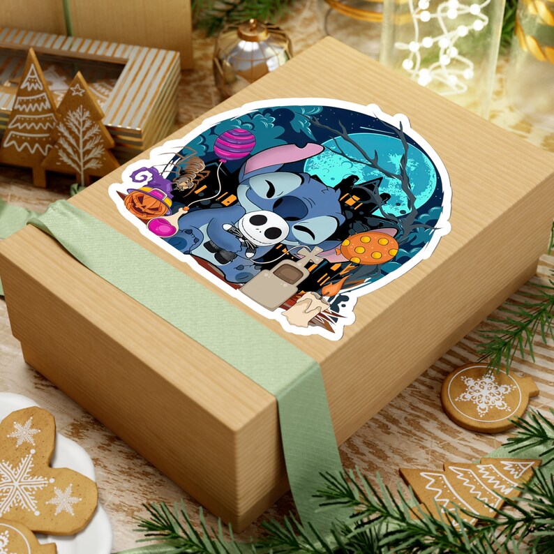 Stitch Halloween Kiss-cut Sticker - Etsy