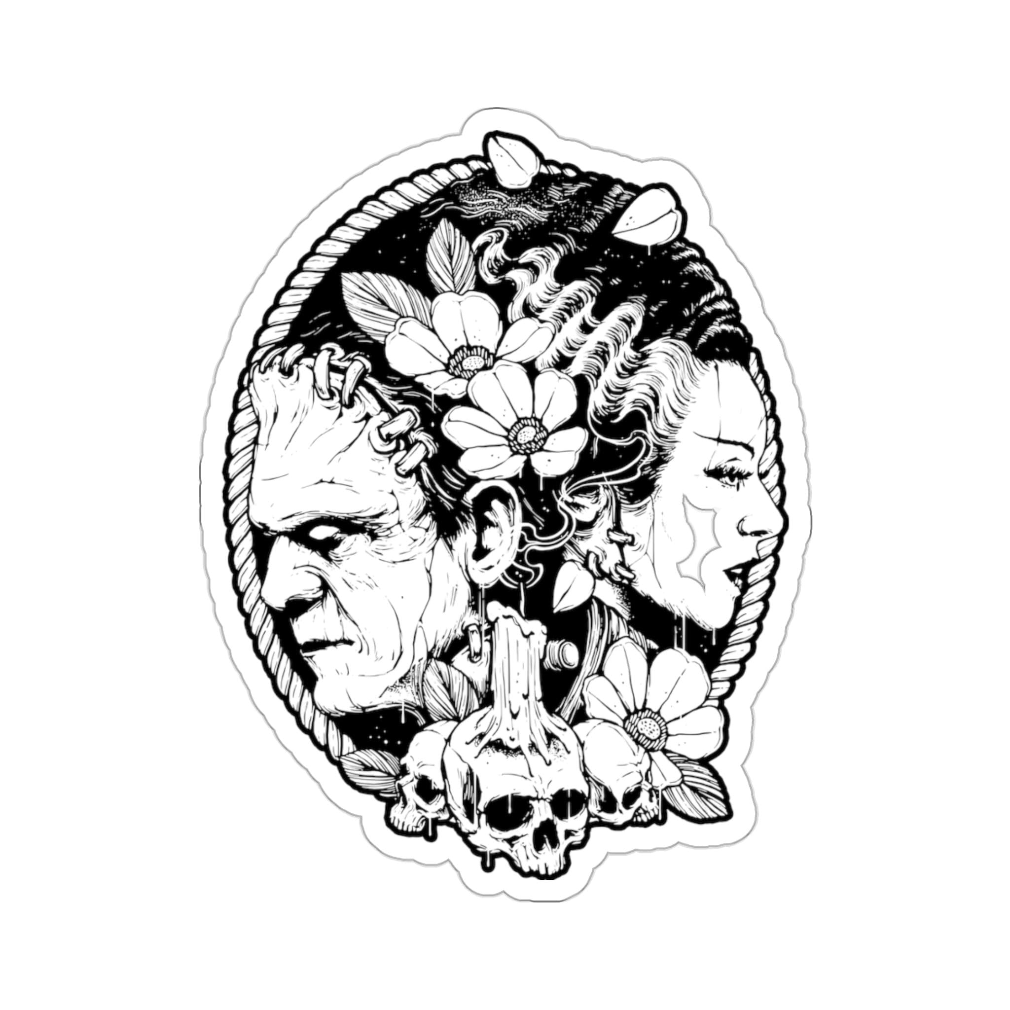 Frankenstein and His Bride-kiss-cut Sticker - Etsy