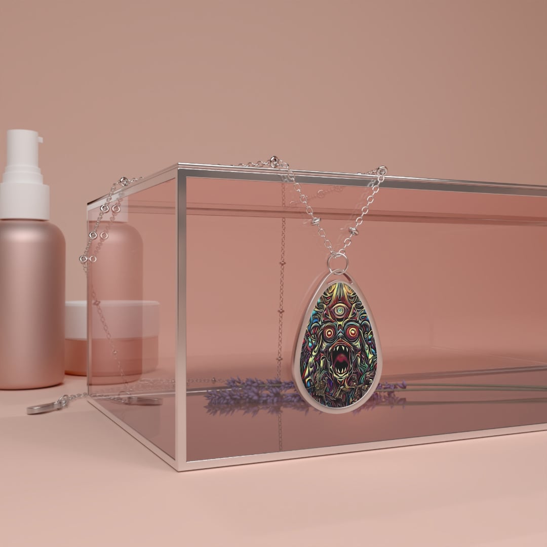 Cursed Oval Necklace, Cursed, Necklace, Pendant, Gothic Jewelry, Witchy ...