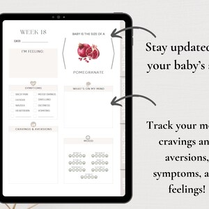 Weekly Pregnancy Journal Printable Pregnancy Journey Diary With Baby ...