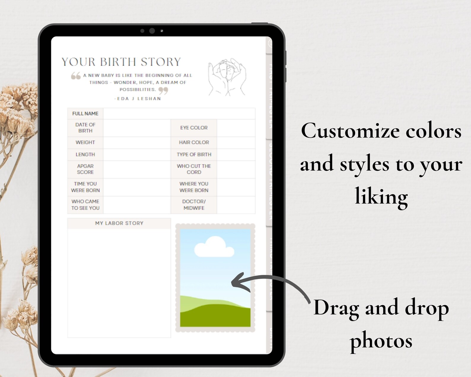 Weekly Pregnancy Journal Printable Pregnancy Journey Diary With Baby ...