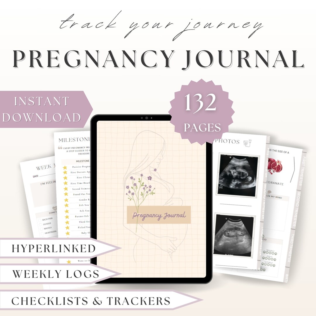 Weekly Pregnancy Journal Printable Pregnancy Journey Diary With Baby ...