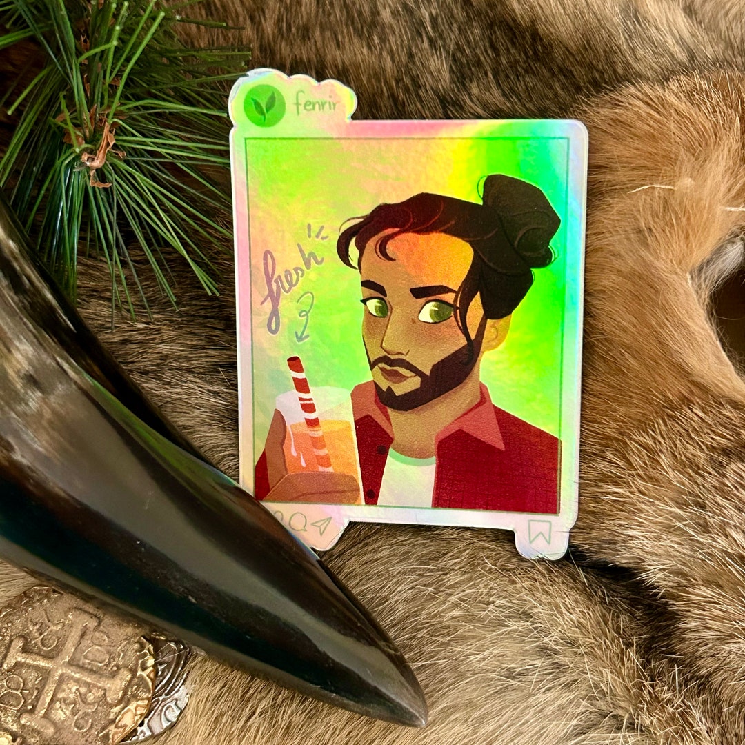Fenrir the Vegan Wolf Holographic Sticker: Norse Mythology, Mythical ...