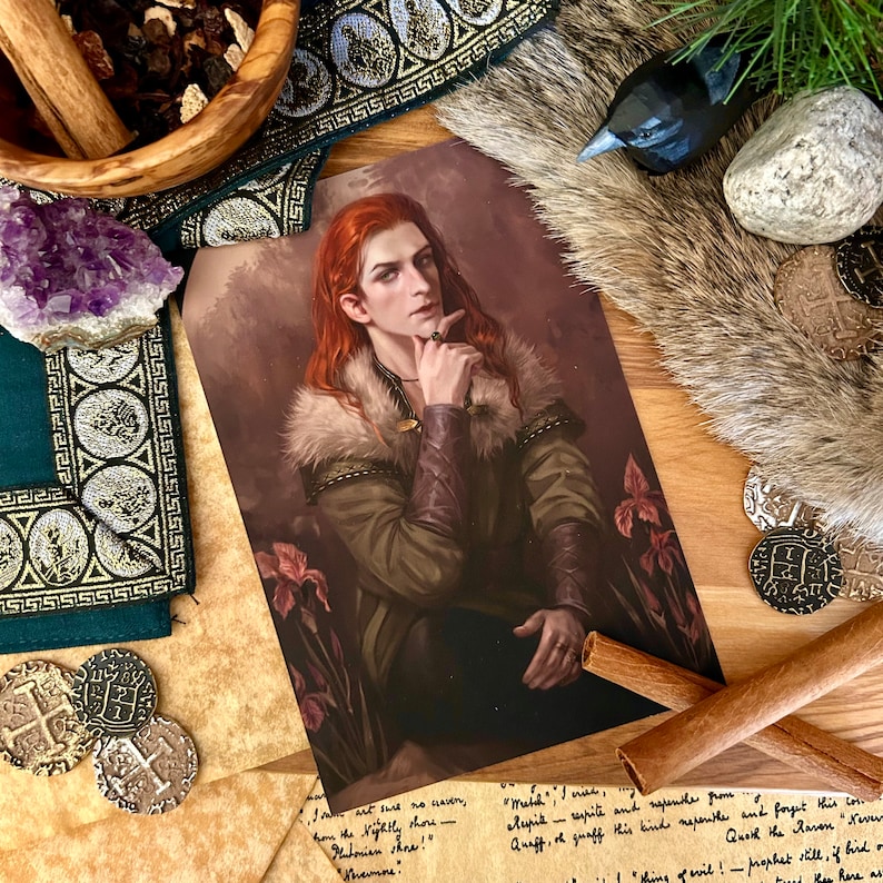 Loki Matte Postcard Print: Norse Mythology, Trickster God, Norse Art ...