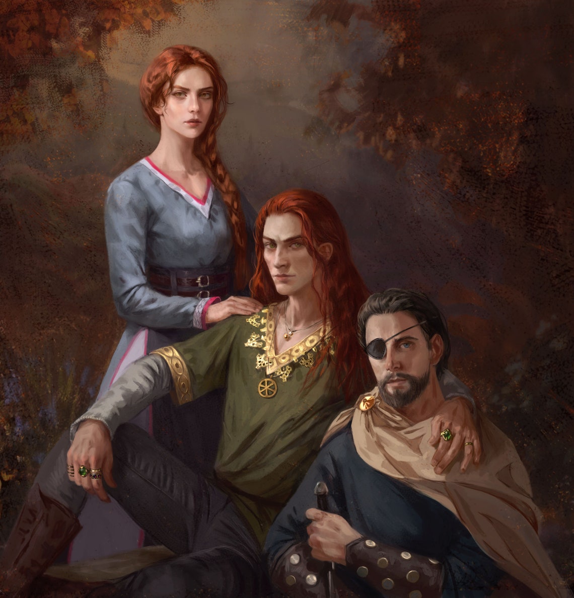 Loki, Sigyn, and Odin Matte Postcard Print: Mythology Art, Loki Fan ...