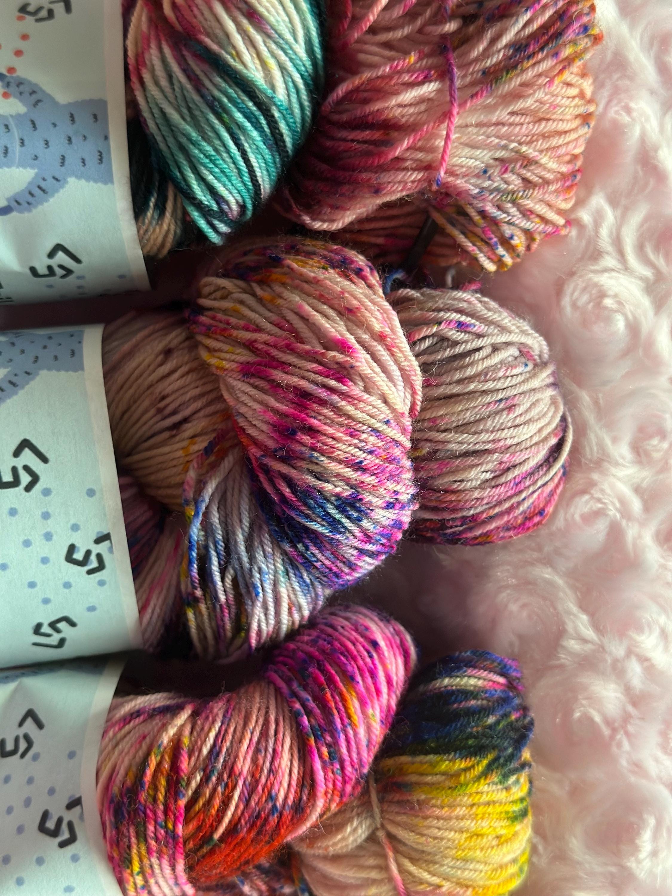 Night Party Dyed-yarn-merino Wool-hank- Fingering Weight-sock Weight-dk ...