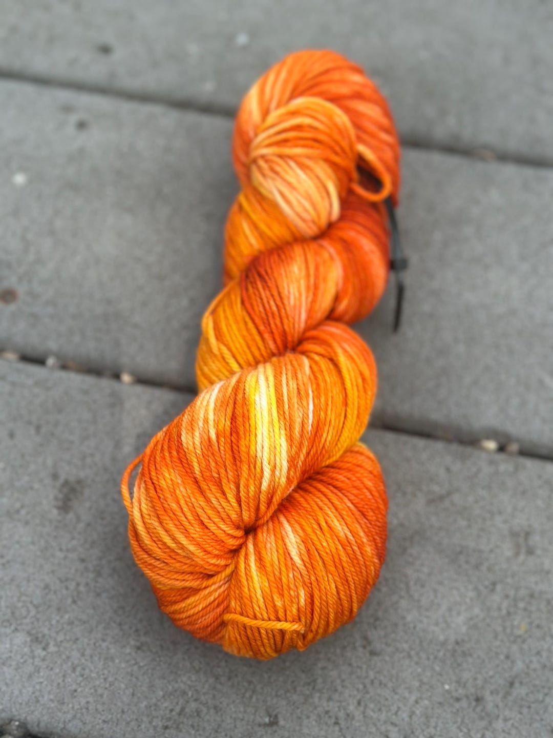 Orange Crush- Dyed-yarn-merino Wool-hank- Fingering Weight-sock Weight ...