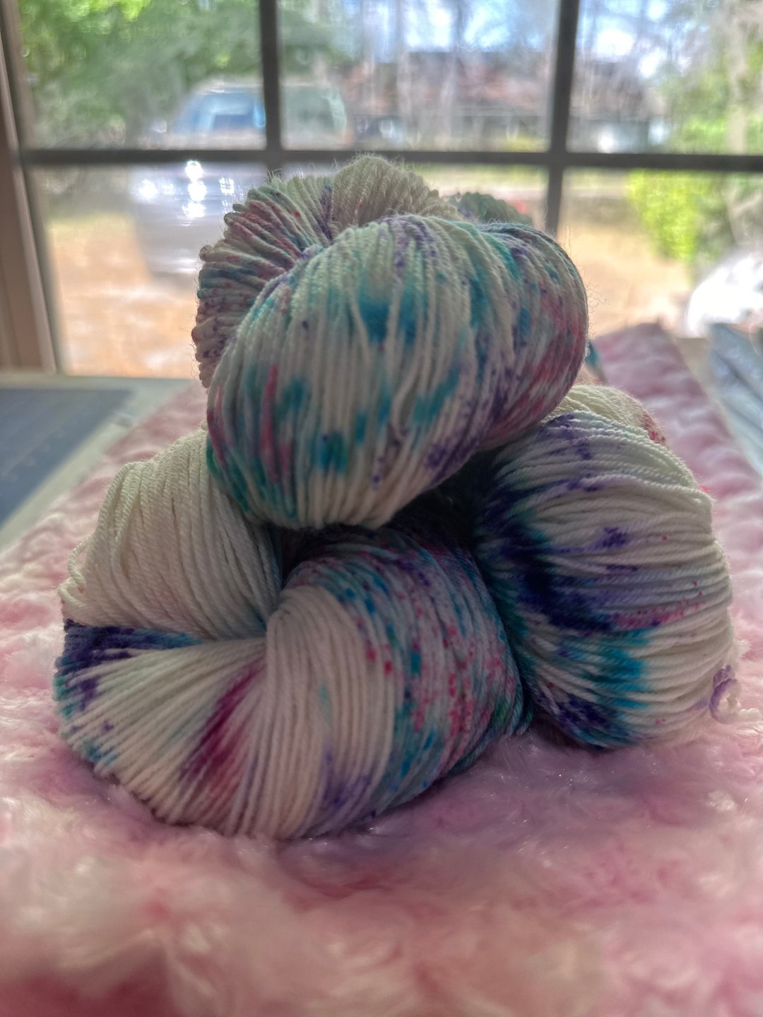 90’s Vibe Dyed-yarn-merino Wool-hank- Fingering Weight-sock Weight ...