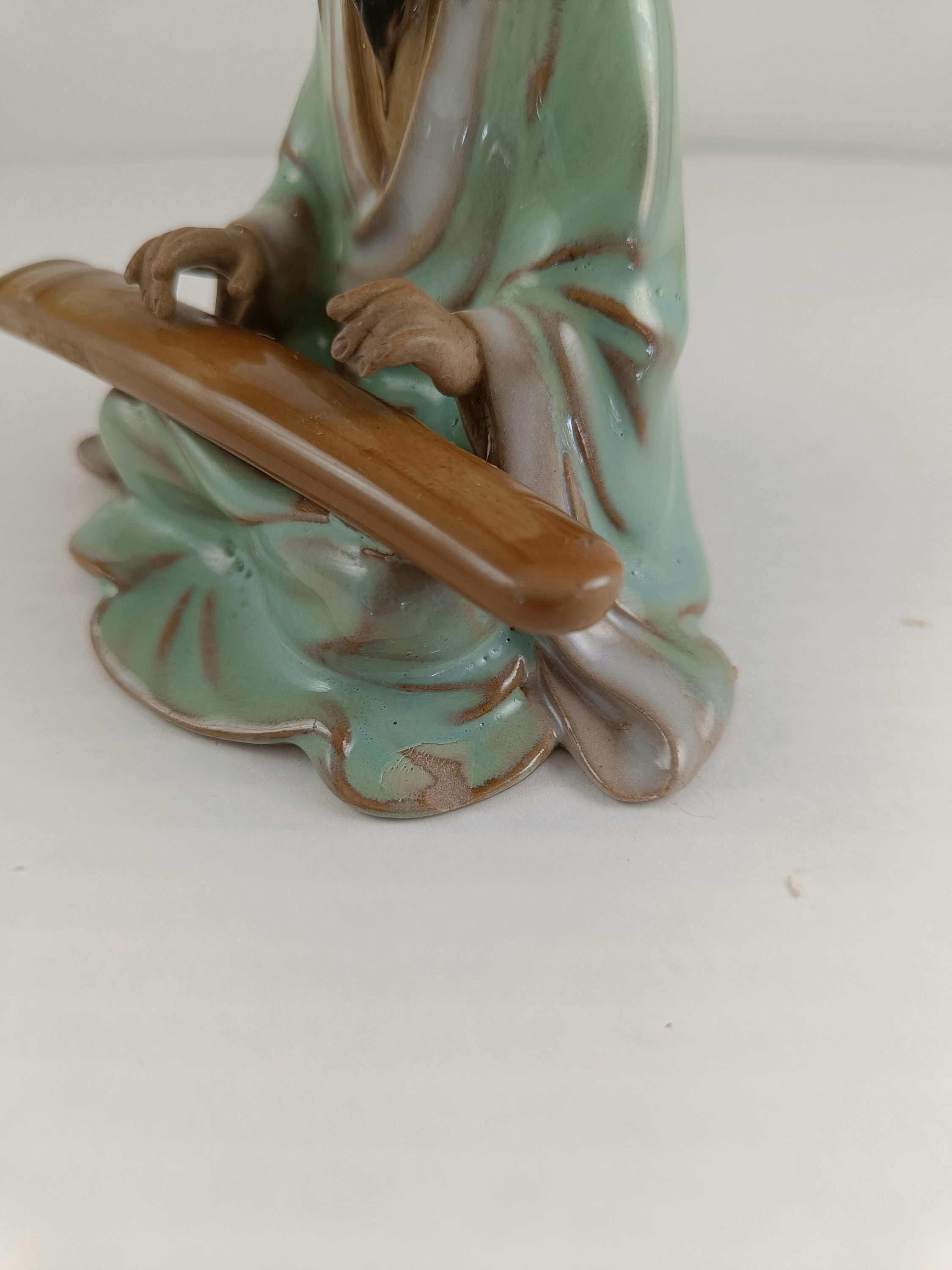 Shiwan Mudman Figurine Yu Boya Ceramic Statue Famous Chinese Musician ...