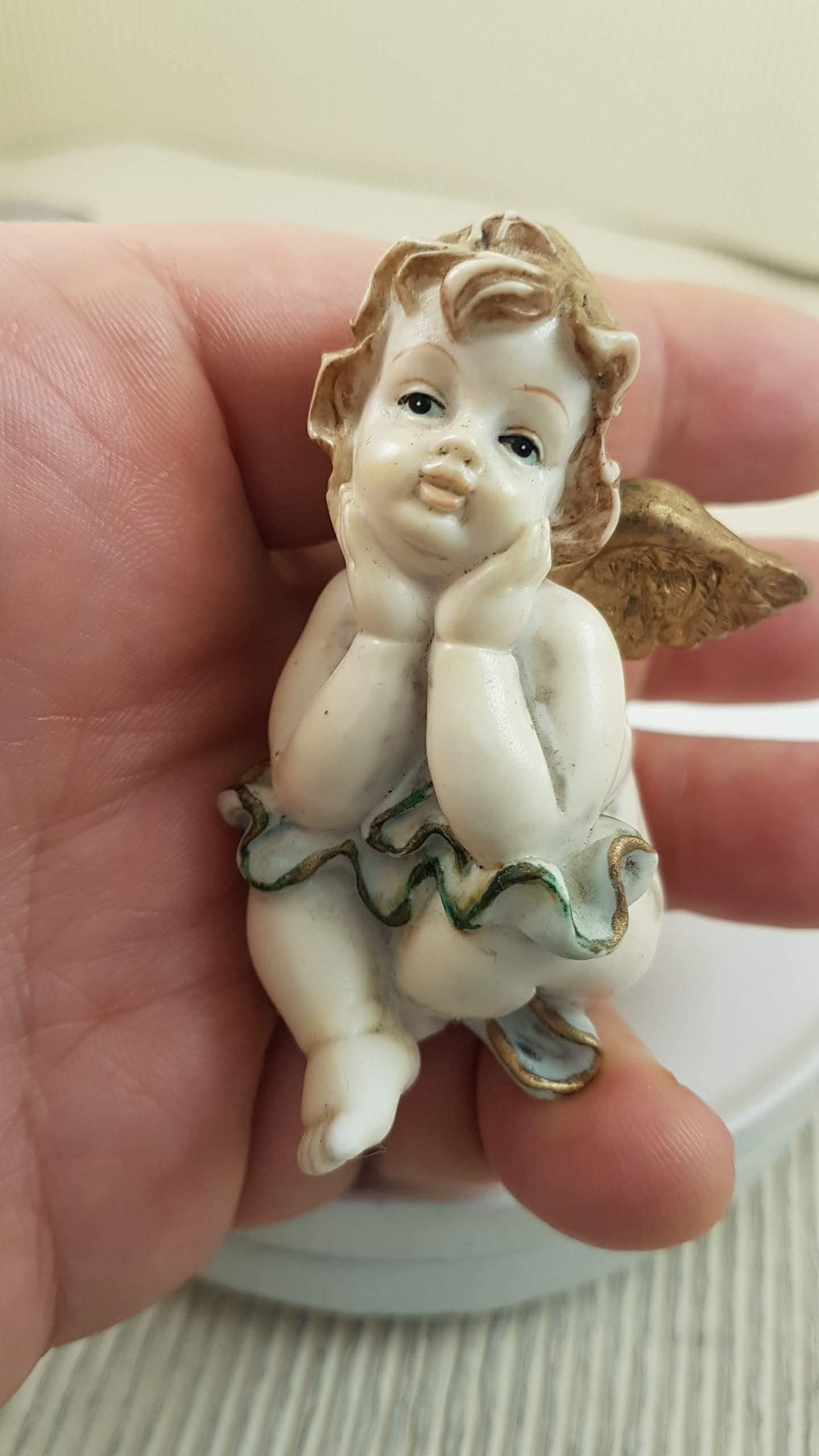 Vintage Cherub Figurine Mini Angel - Etsy