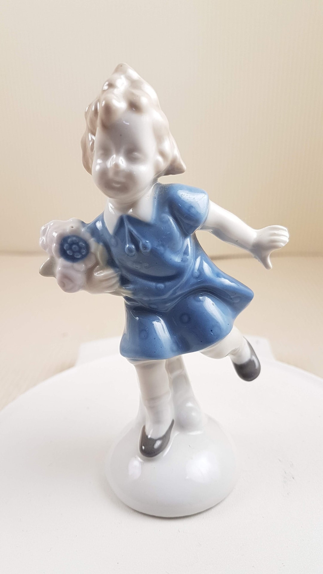 Vintage Porcelain Girl With Flowers Figurine Germany - Etsy