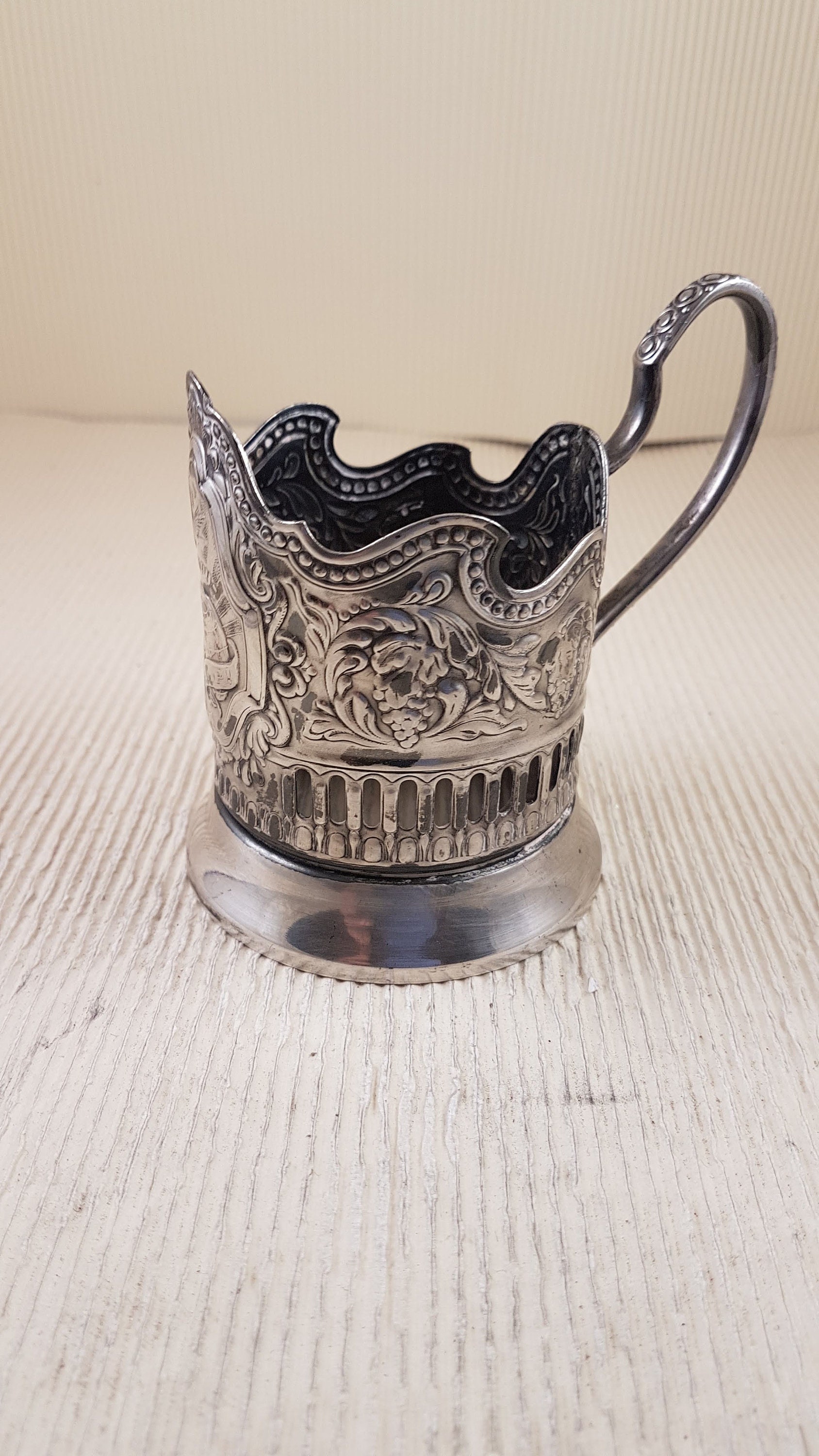 Rare Vintage Russian Soviet Podstakannik Tea Glass Cup Holder Filigree Etsy