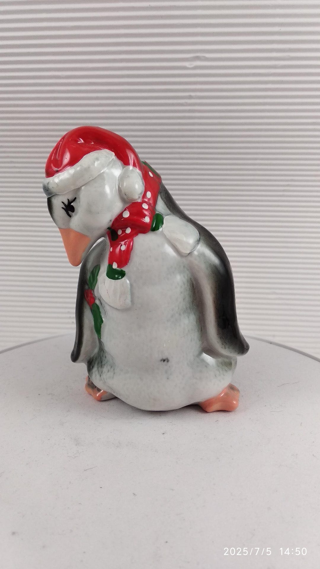 Vintage Porcelain Penguin Figurine Christmas Time - Etsy