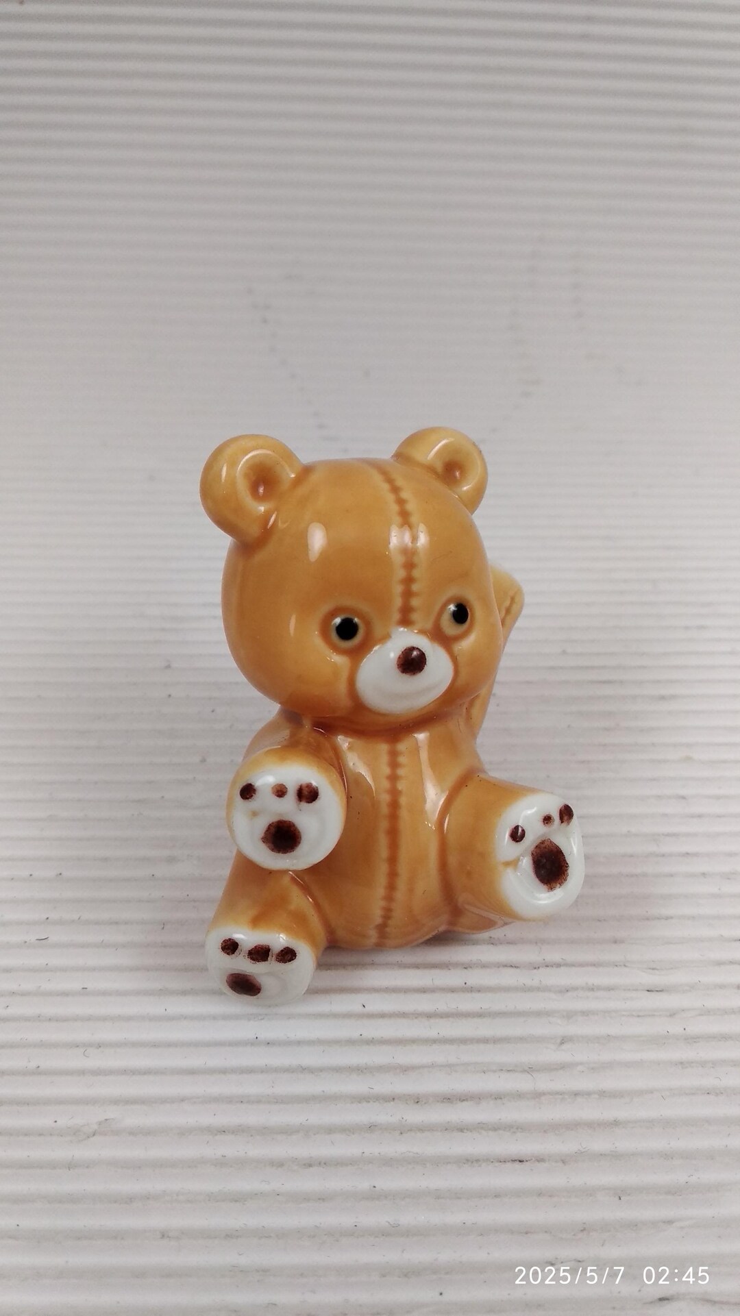 Vintage Cute Tiny Teddy Bear Figurine Porcelain - Etsy