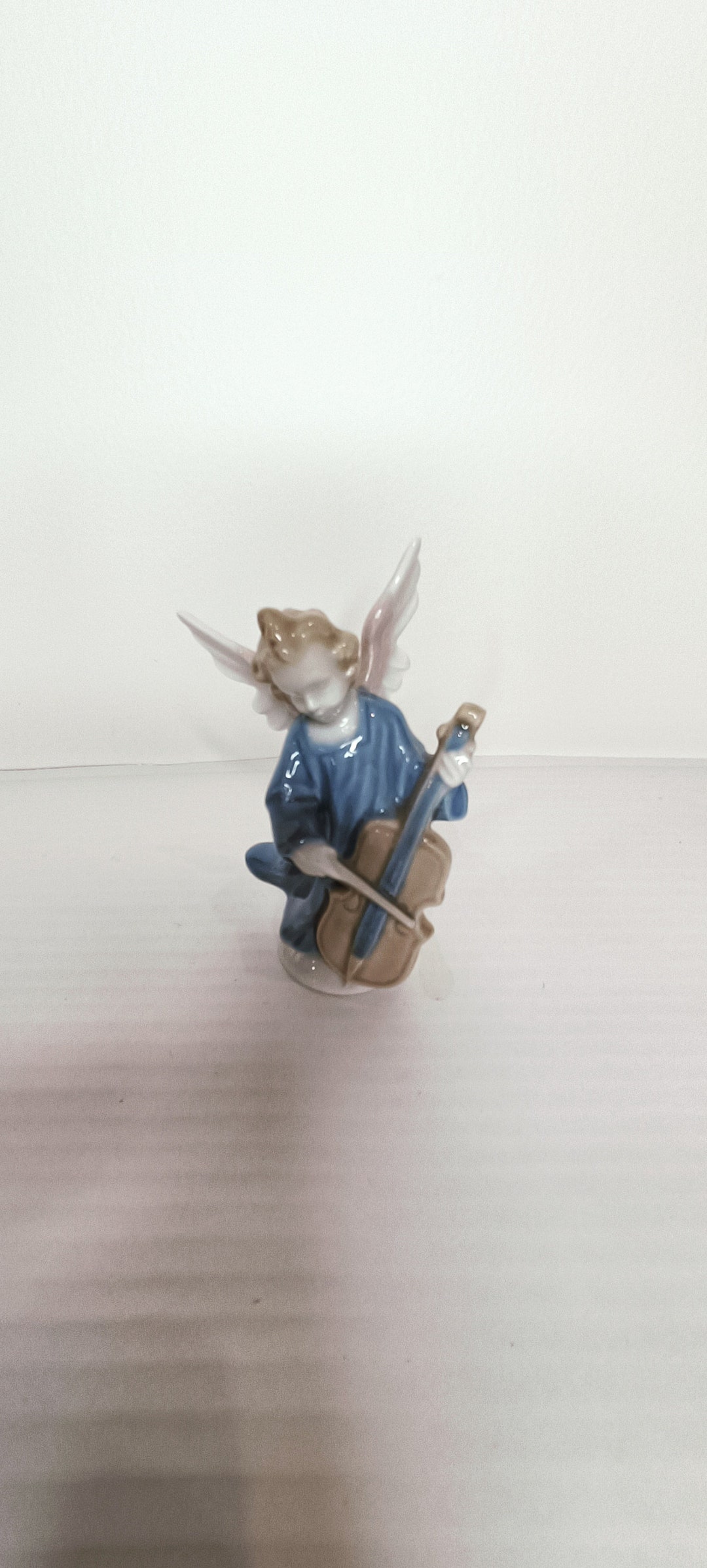 Vintage Antique Mini Cherub Porcelain Figurine Angel Playing Music - Etsy