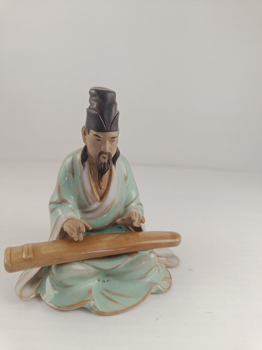 Shiwan Mudman Figurine Yu Boya Ceramic Statue Famous Chinese Musician ...