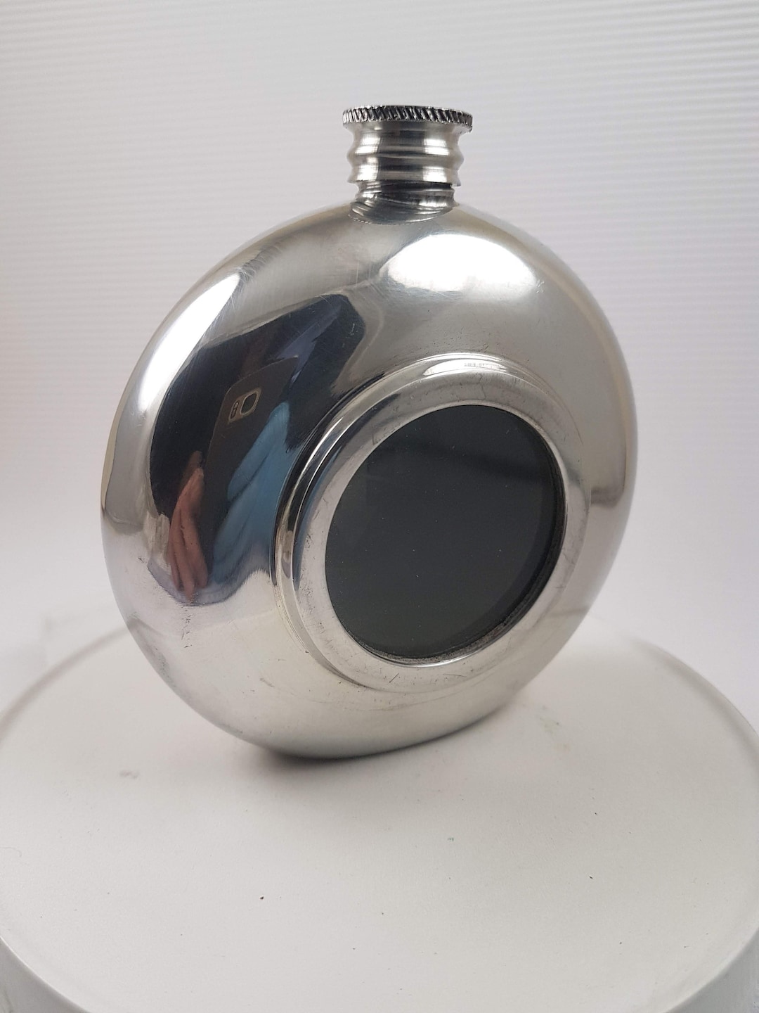 Vintage Sheffield English Pewter Flask Tin - Etsy
