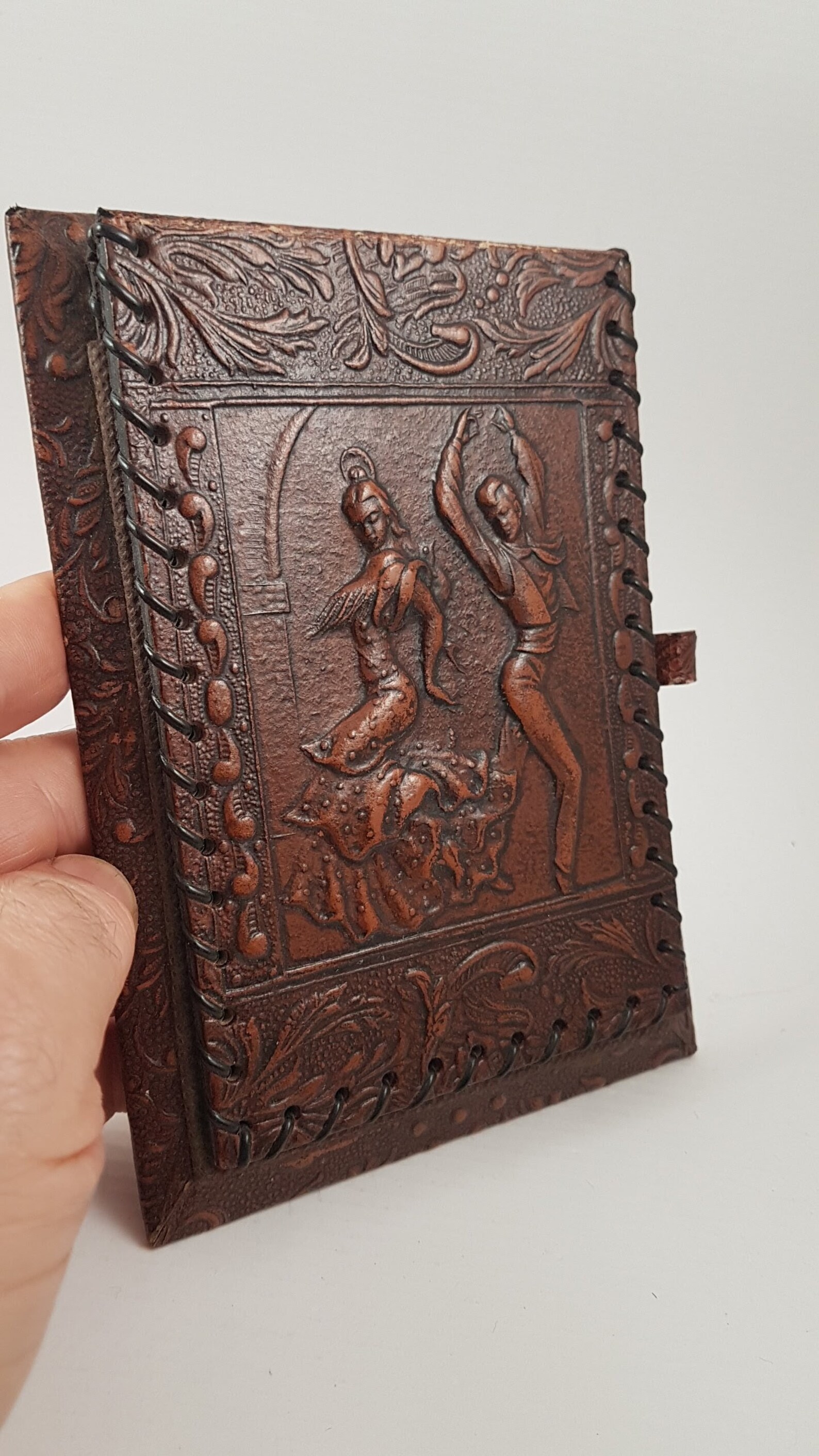 Vintage Old Notebook Cover Souvenir Genuine Leather Spain Dancing ...