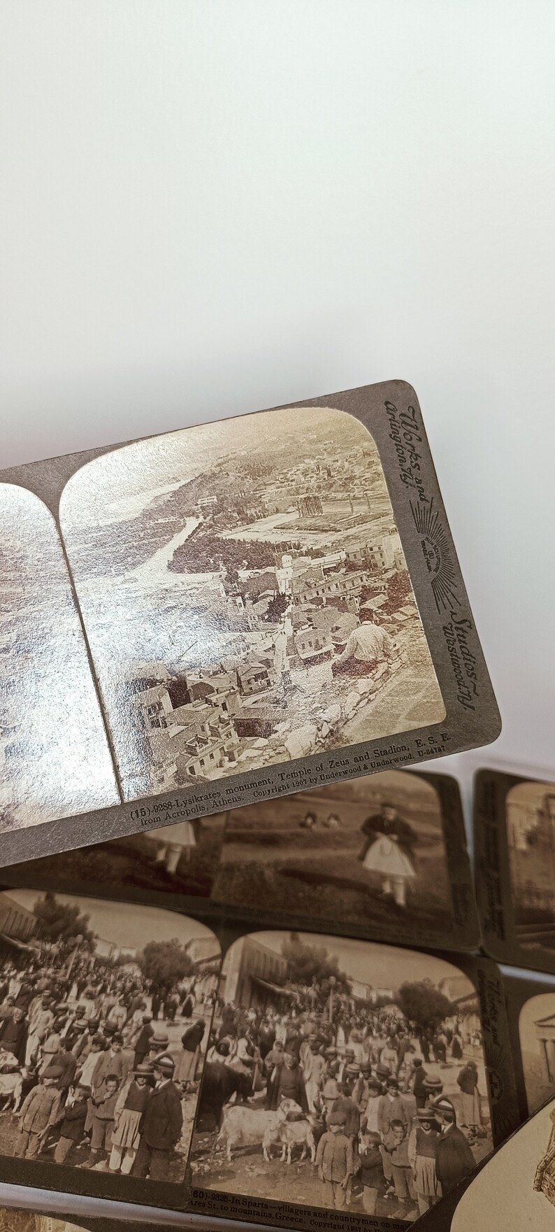 Antique 1907 Real Vintage Photos Set of 8 Stereoview Athens Greece - Etsy