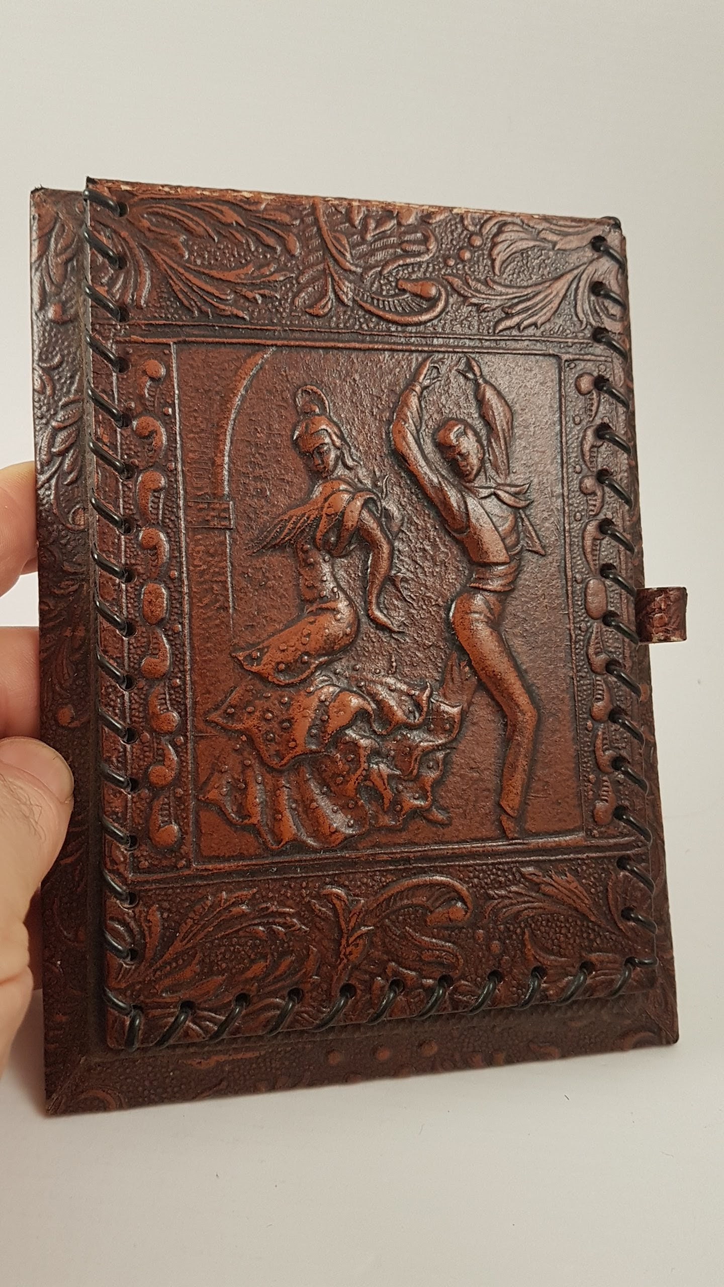 Vintage Old Notebook Cover Souvenir Genuine Leather Spain Dancing ...