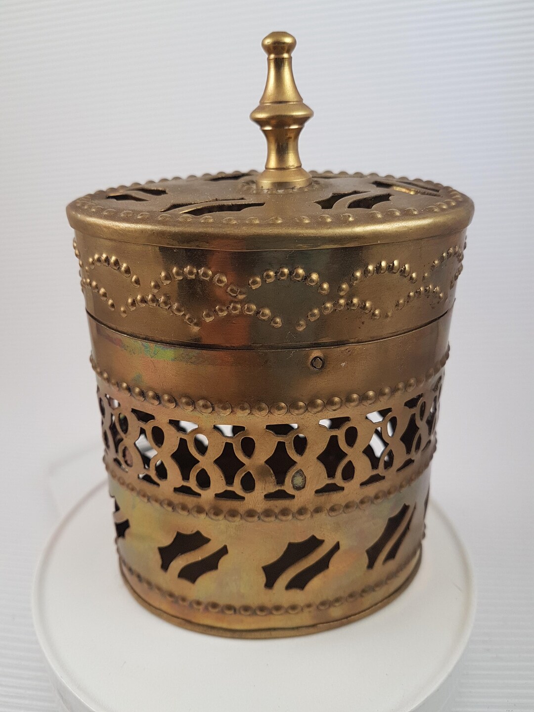 Vintage Small Brass Box Antique Oval Filigree - Etsy