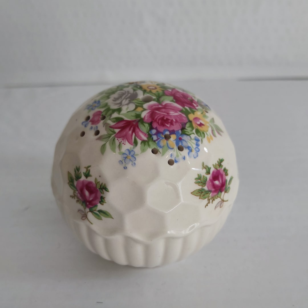 Vintage Ye Olde Ceramic Pomander With Colorful Floral Bouquet - Etsy