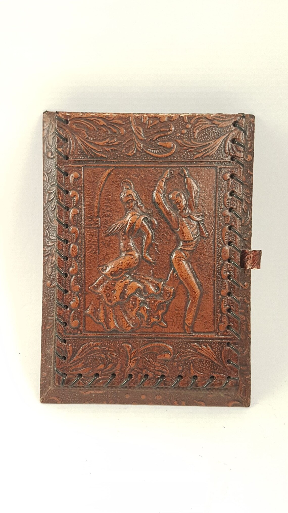 Vintage Old Notebook Cover Souvenir Genuine Leather Spain Dancing ...
