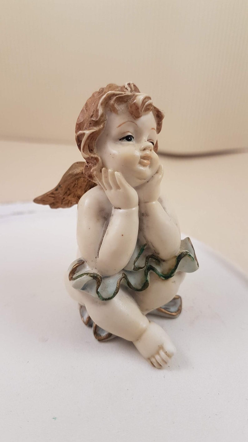 Vintage Cherub Figurine Mini Angel - Etsy