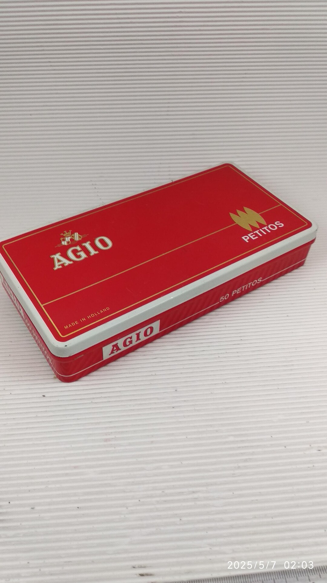 Vintage AGIO Cigar Tin - Etsy
