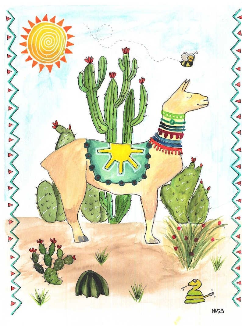 Whimsical Desert Note Cards - Etsy