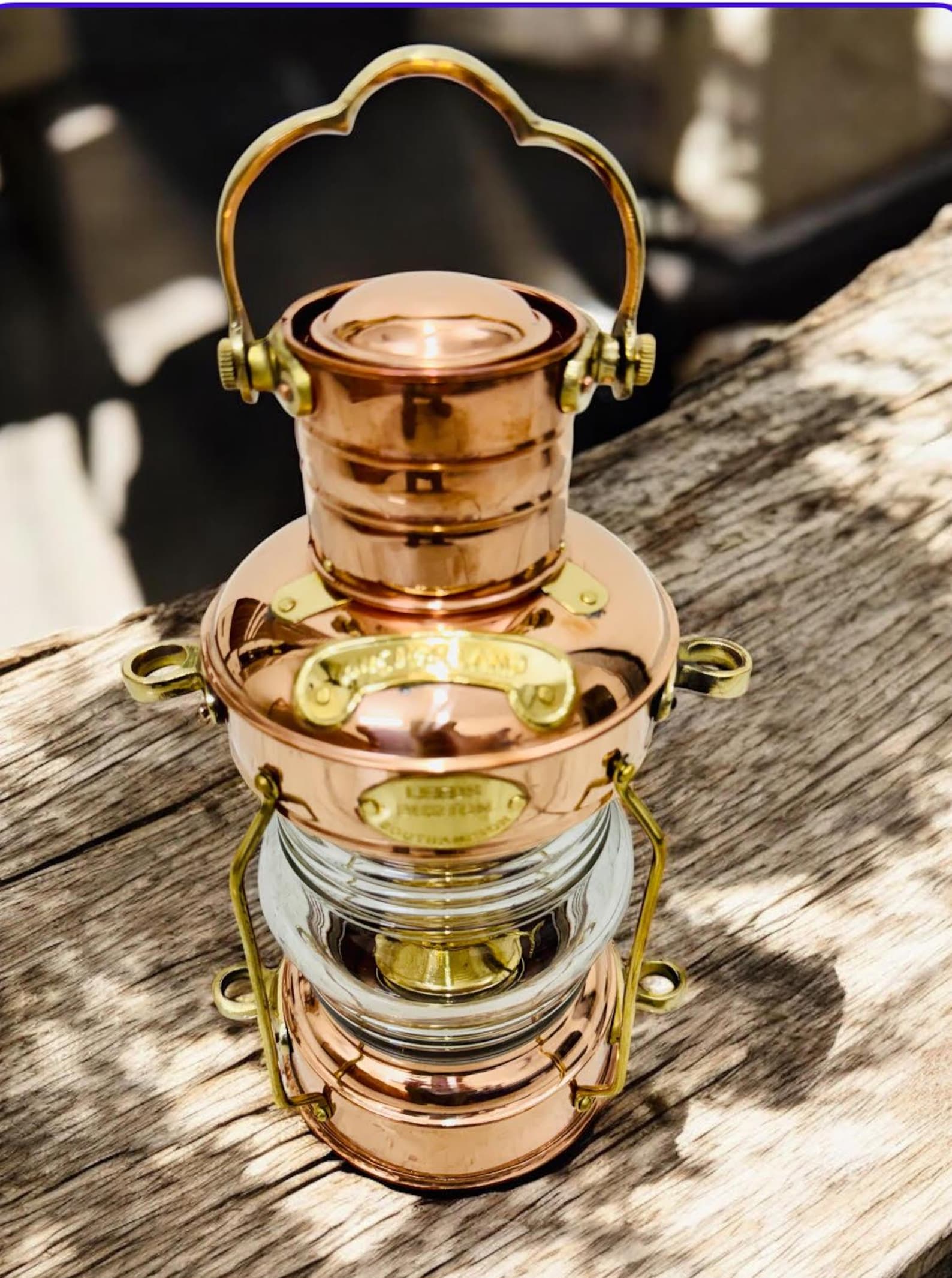 Nautical Brass Copper Anchor Oil Lantern 14 Inch Hanging Ship Lamp - Etsy