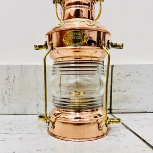 Nautical Brass Copper Anchor Oil Lantern 14 Inch Hanging Ship Lamp - Etsy