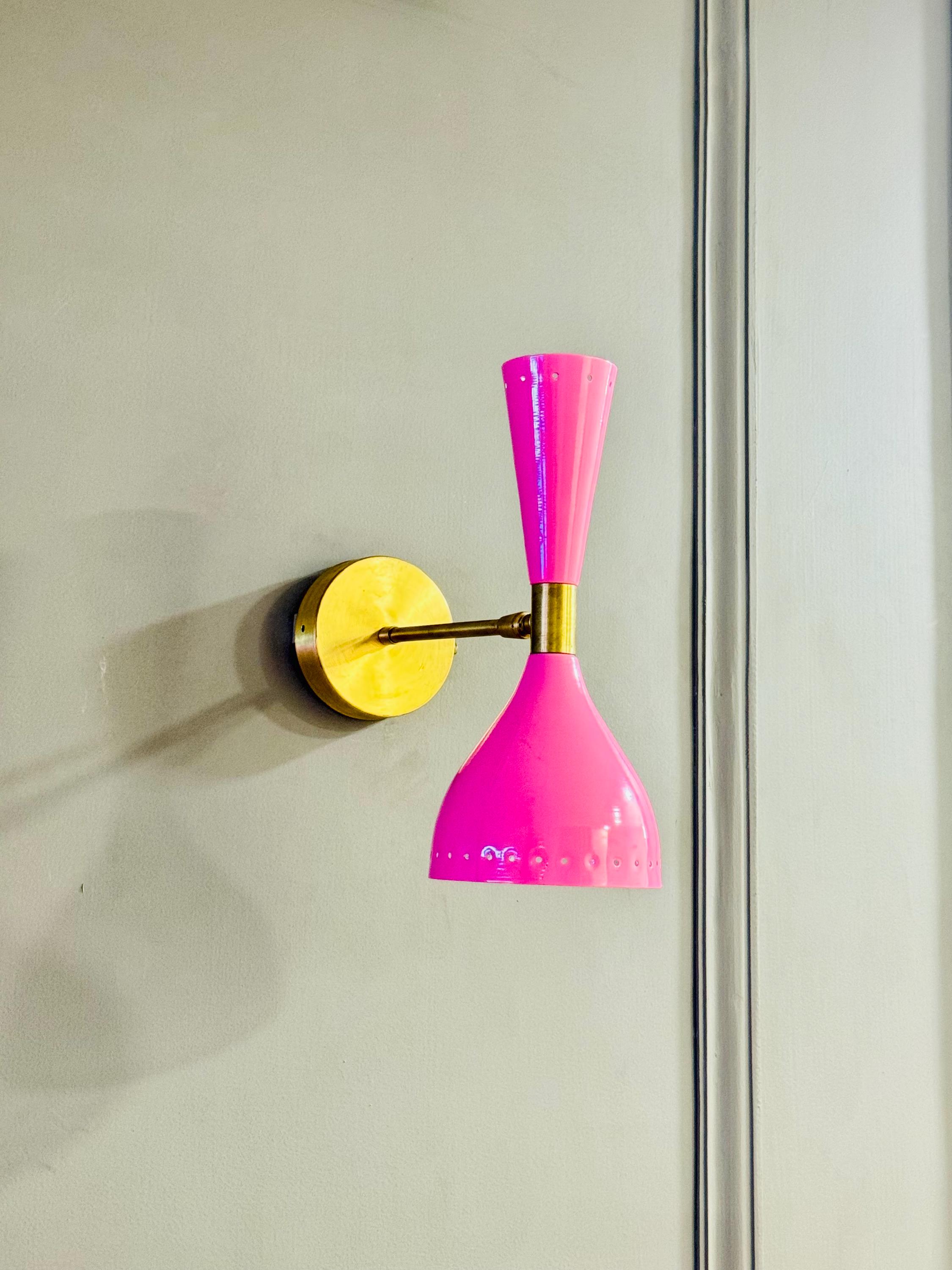 Unique Pink Sconce Pair: Vintage Wall Lighting Fixtures for a Modern ...