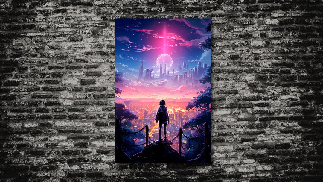 Digital Download Wall Art — Beautiful Cyberpunk City Printable Art ...