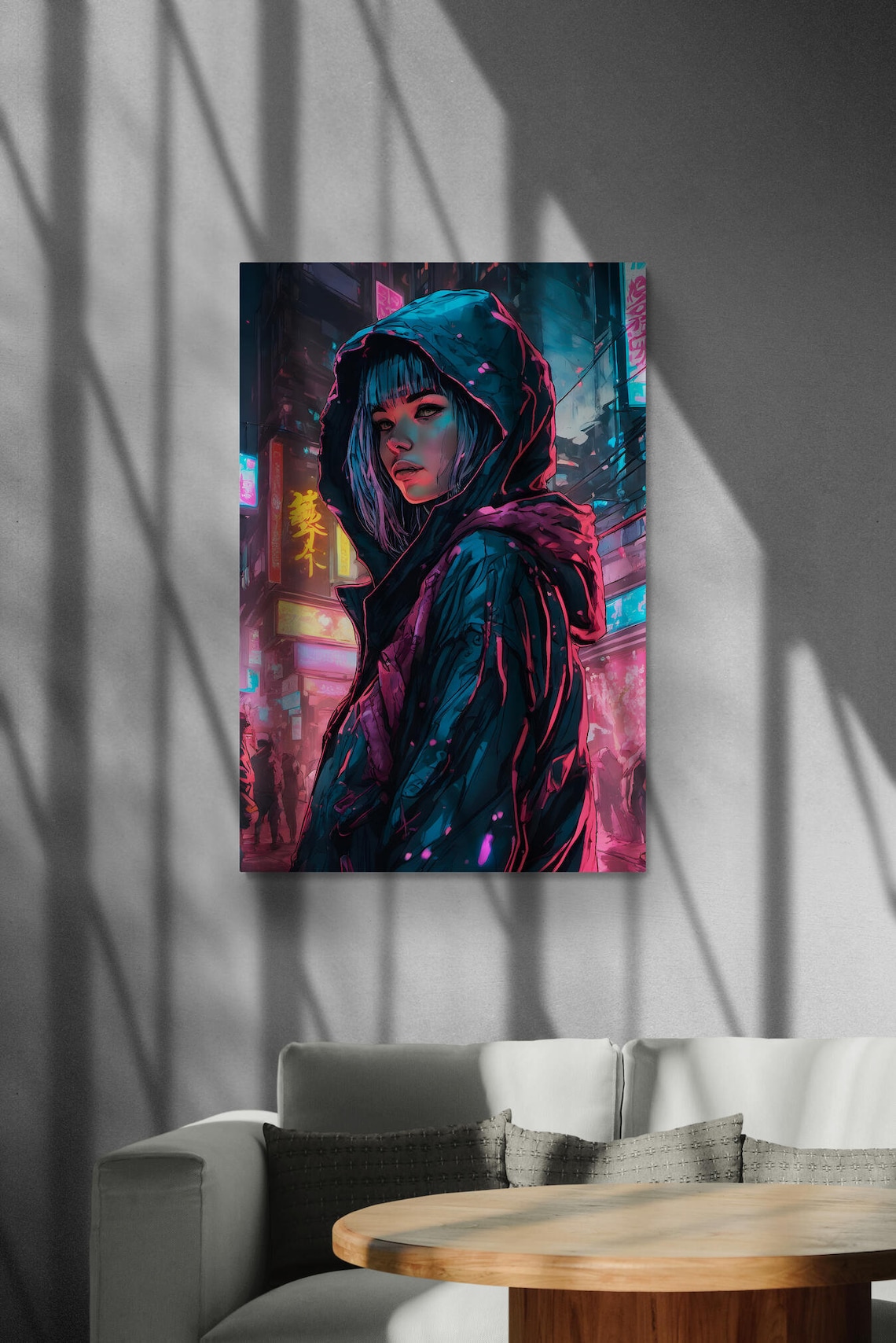 Digital Art File — Japanese Cyber Nights Printable Art, City Art ...