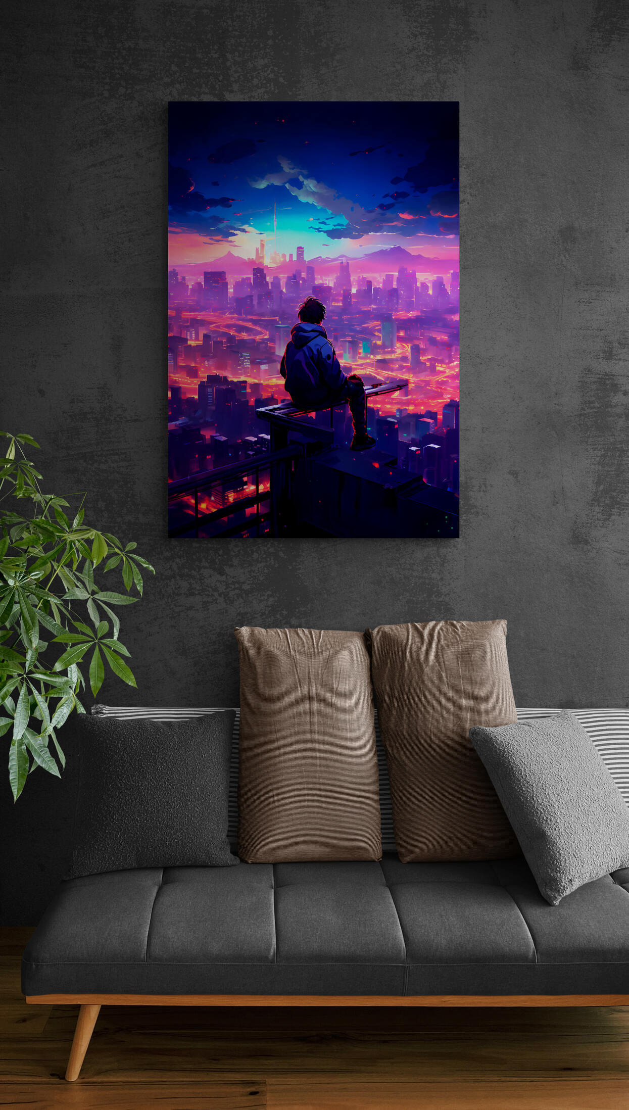 Cyberpunk City Digital Art File — Futuristic Art, Printable, Digital ...