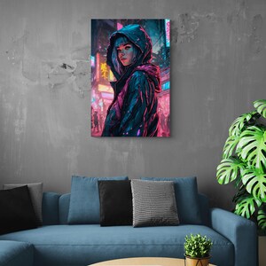 Digital Art File — Japanese Cyber Nights Printable Art, City Art ...