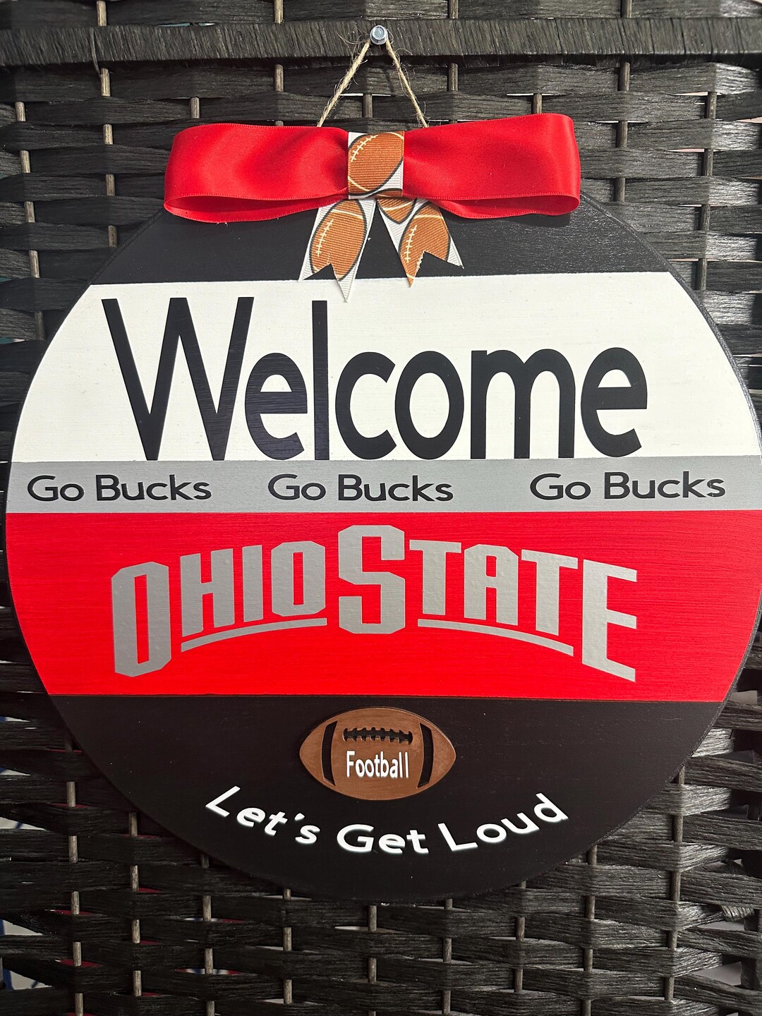 Scarlet and Gray Ohio State Welcome Sign - Etsy