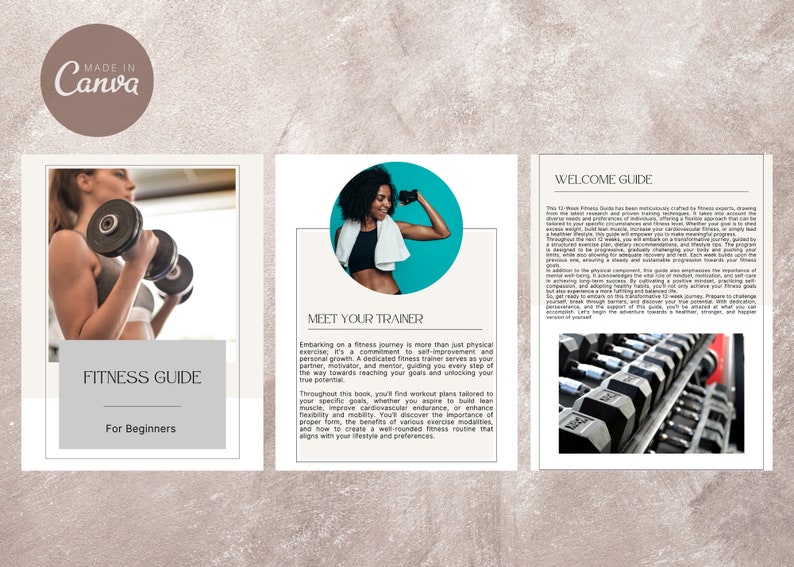 Fitness Ebook Template | Health and Nutrition Guide Book | Pre-designed ...