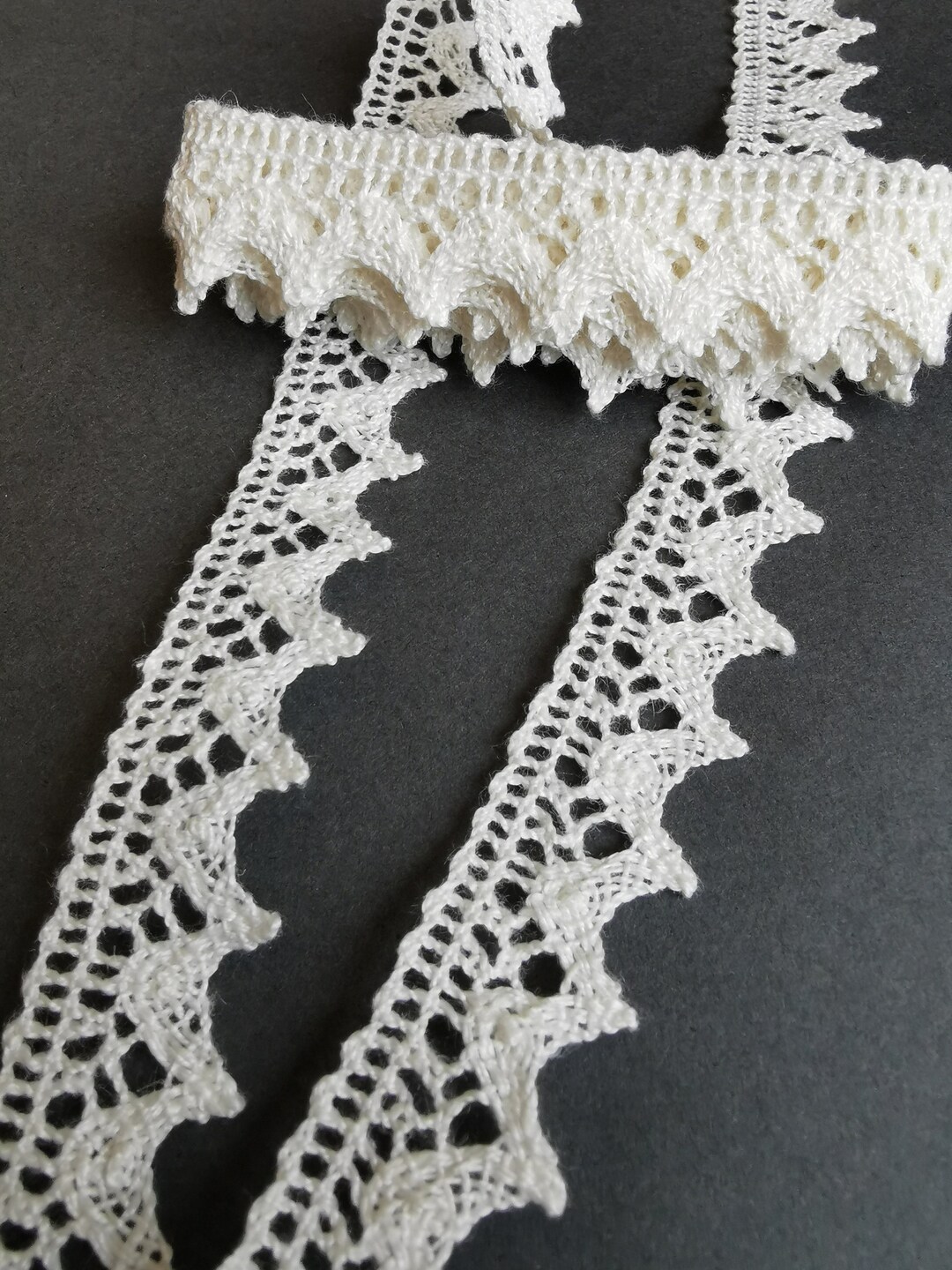 2cm Ivory Lace Trim, Linen Lace Trim, Lace Trim, Crochet Lace Trim ...