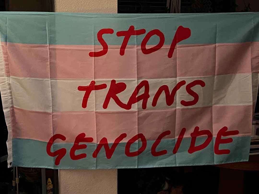 Stop Trans Genocide Flag - Etsy