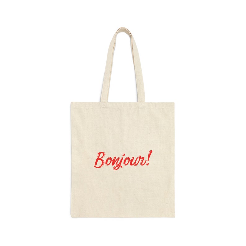 Bonjour Tote Bag France Theme Bag Bonjour Bag Canvas Tote - Etsy