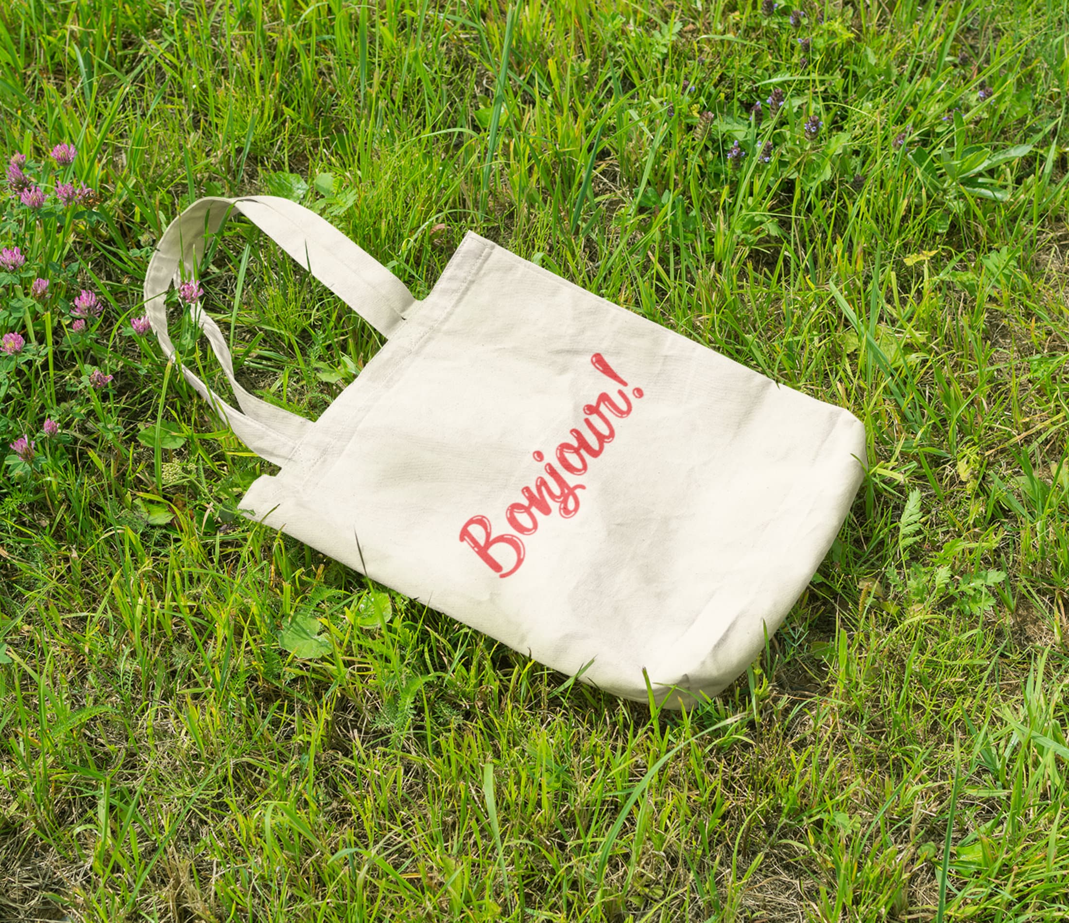 Bonjour Tote Bag, France Theme Bag, Bonjour Bag, Canvas Tote Bag ...