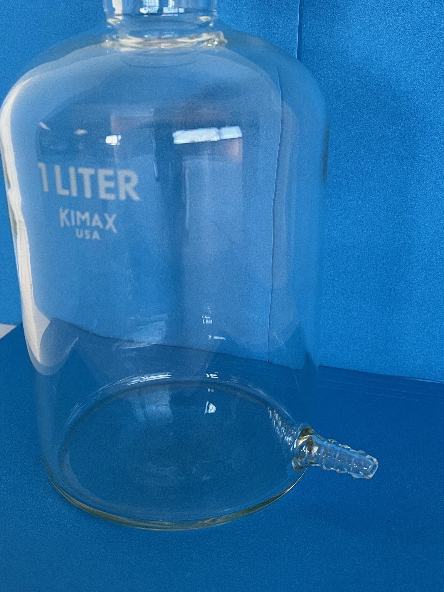 1 Liter Kimax Glass Aspirator Bottle With Bottom Drain and - Etsy